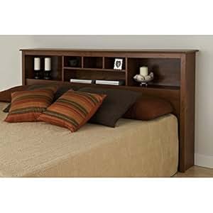 Amazon.com - Bedroom Custom Country Rustic Wood Bookcase Headboard With ...