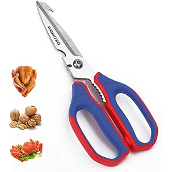 Amazon.com: WORKPRO Kitchen Scissors 10-inch Heavy Duty Stainless Steel ...