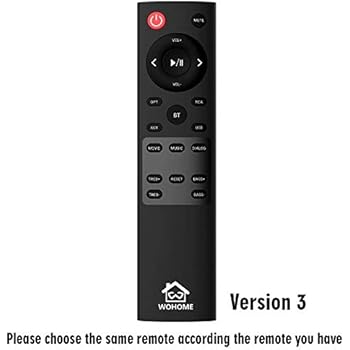 Amazon.com: Replacement Remote for Wohome Soundbar S11 and S05 (Version-1-Original): Home Audio ...