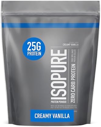 Isopure Creamy Vanilla Whey Isolate Protein Powder with Vitamin C ...