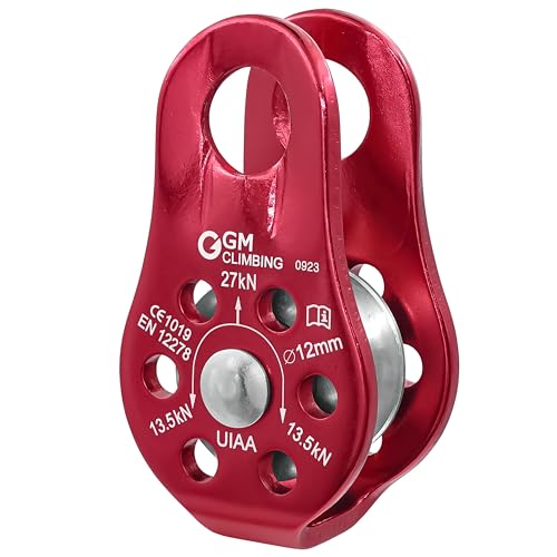 GM CLIMBING Fixed Micro Pulley 27kN CE UIAA Certified Slack Tender for ...