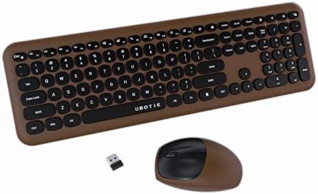 Wireless Computer Keyboards Mice Combo, UBOTIE Colorful Full Size 110 ...