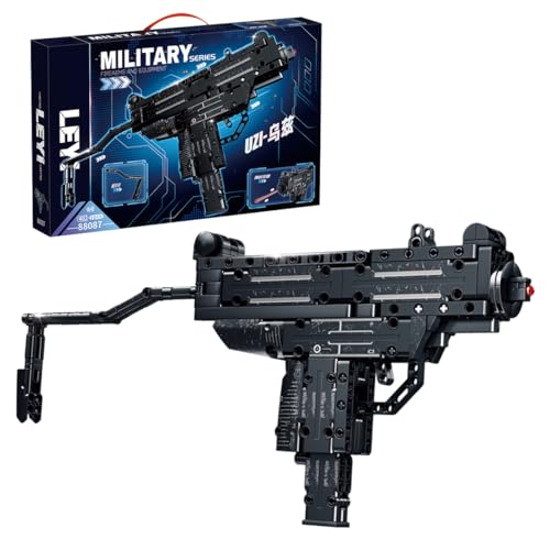 JOMIOD Gun Building Block Kit, Manually Loaded Shooting Blaster Model ...