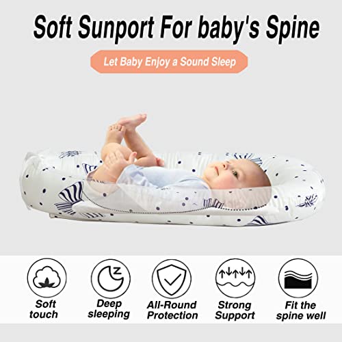 NTCOCO Baby Lounger Baby Nest 100% Soft Breathable Cotton Co-Sleeping ...