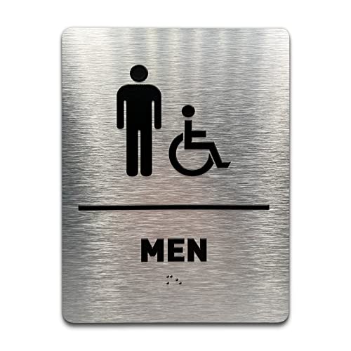 Men/Wheelchair Bathroom Sign by GDS - ADA Compliant, Wheelchair ...