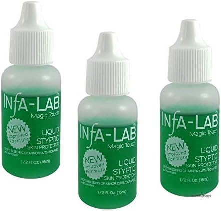Infalab Magic Touch Liquid Styptic Skin Protector Stop Bleeding Cuts (3 ...