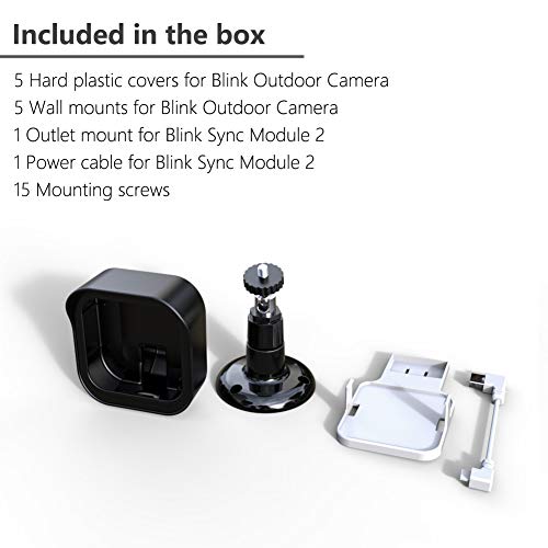 Blink Outdoor Camera Wall Mount Bracket, 5 Pack Plastic Protective ...
