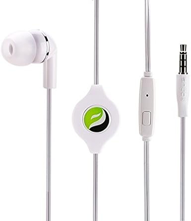 Amazon.com: Premium Retractable Mono Headset Handsfree Single Earbud ...