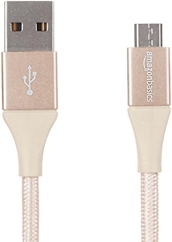 Amazon Basics Double Braided Nylon USB 2.0 A to Micro B Charger Cable ...