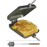 Gardeco COOK-TOASTIRON Long Handled Cast Iron Toastie Maker - Black ...