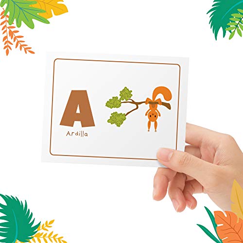 Spanish Animal 123 and ABC Flash Cards for Babies, Toddlers, Pre-K ...