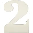 Amazon.com: 12 Inch Large Unfinished Wood Number, Paintable Unfinished ...