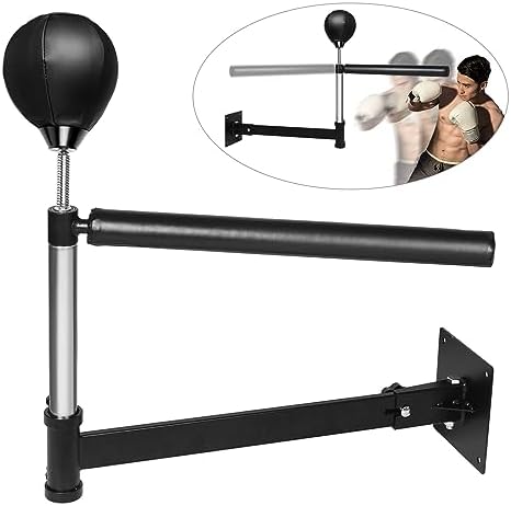 JELLYRATTBIT Wall Mounted Boxing Bar with Punching Bag, MMA Boxing ...