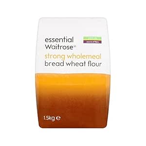 Flour Strong Wholemeal Bread Flour essential Waitrose 1.5kg - Pack of 2 ...