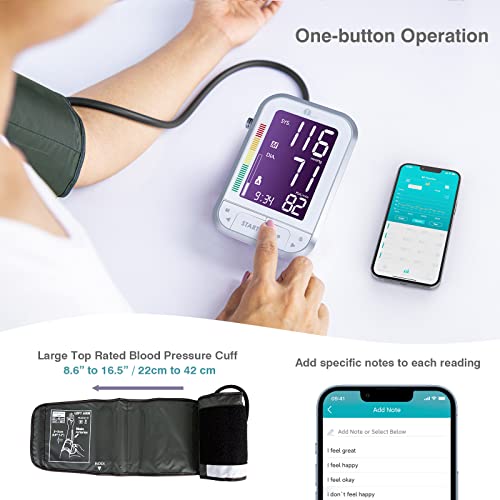 1 BY ONE Bluetooth Blood Pressure Monitor with Cuff for Home Use ...