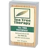 Amazon.com: Tea Tree Therapy Tea Tree Toothpicks 100 Picks (Pack Of 12 ...