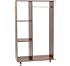 HOMCOM Double Mobile Open Wardrobe With Clothes Hanging Rails Storage ...