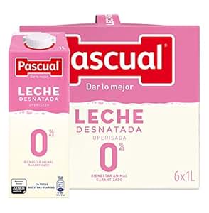 Leche Pascual Clásica Leche Desnatada - Paquete de 6 x 1 l - Total: 6 l ...