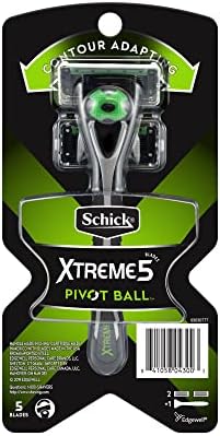 Schick Xtreme 5 Pivot Ball Men's Contour Adapting Razor with 2 Refill ...