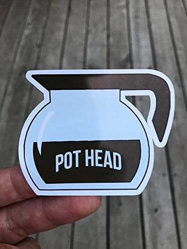 Amazon.com: Coffee Pot Head Sticker - Coffee sticker - Funny Sticker ...