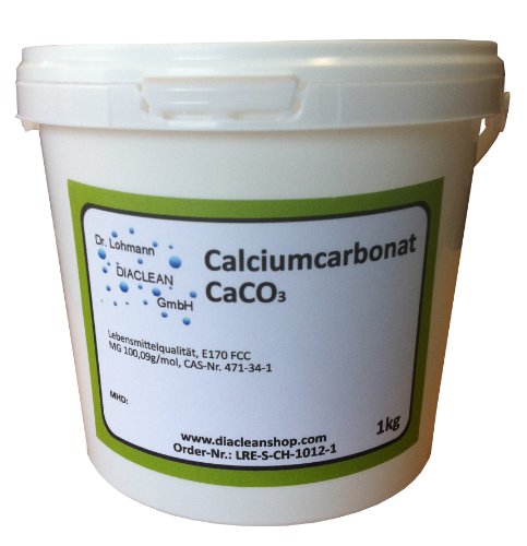 Calciumcarbonat 1kg - E170 - 100% natürlicher Ursprung - CaCO3 - 1000g - Kalk - Kreide ...