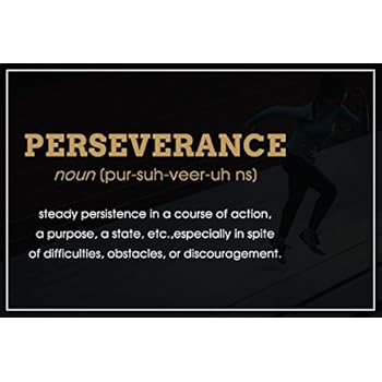 Amazon.com: JSC522 Definition Of Perseverance Dictionary Style Poster ...