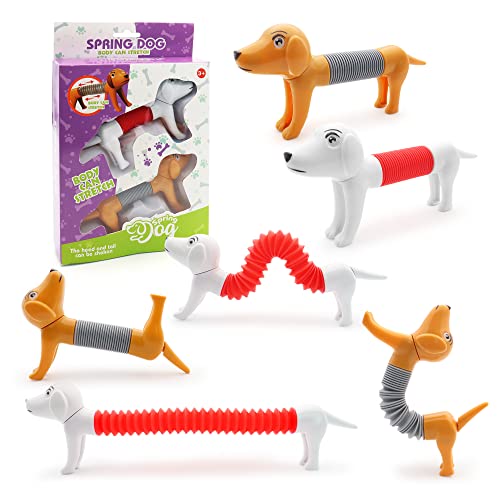 Mua KIMSTONE 2 Pieces Pop Tubes Spring Dog Fidget Toys Fine Motor ...