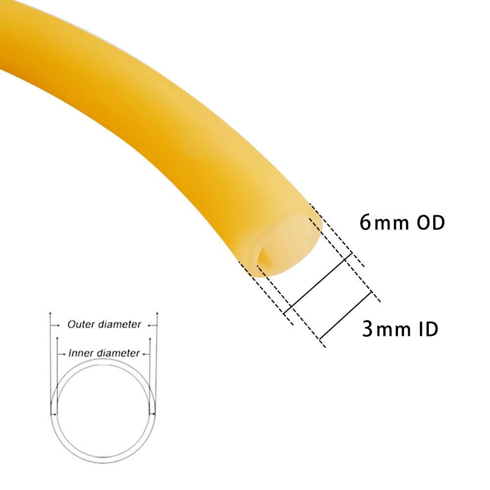 Mua JoyTube Natural Latex Rubber Tubing,3mm(1/8") ID x 6mm(1/4") OD 1 ...