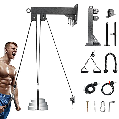 TRENDBOX Pulley System Gym Tricep Rope Pull Down Training Cable Machine ...