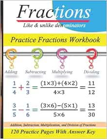 Fractions workbook | Adding , Subtracting , Multiplying and Dividing ...