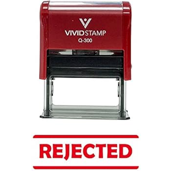 Amazon.com : REJECTED Self-Inking Office Rubber Stamp (Red) - Large ...