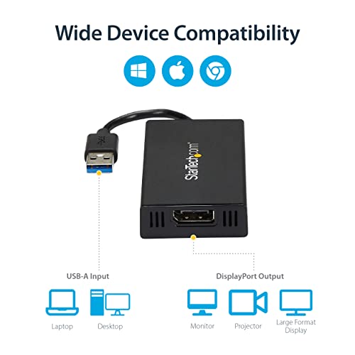 StarTech.com USB 3.0 to DisplayPort Adapter 4K Ultra HD, DisplayLink ...