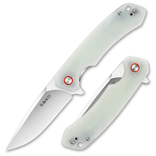 SUMACO Folding Knife Pocket for Men Knife Tactical Knife G10 Handle EDC ...