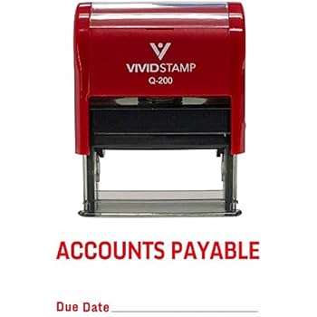 Amazon.com : ACCOUNTS PAYABLE Self Inking Rubber Stamp (Red Ink ...