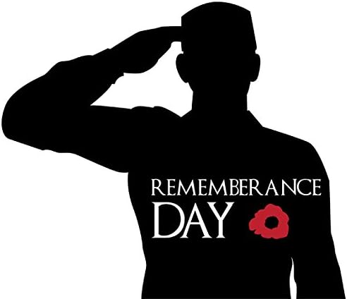 premiumstickers Remembrance Day Army Soldier Salute Sticker, Poppy ...