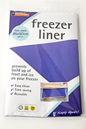Freezer Liner TWIN Pack 25x50cm Approx, Prevents Build up of Frost and ...