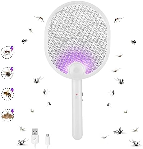 LFsotian Electric Bug Zapper Racket,Handheld Rechargeable Bug Zapper ...
