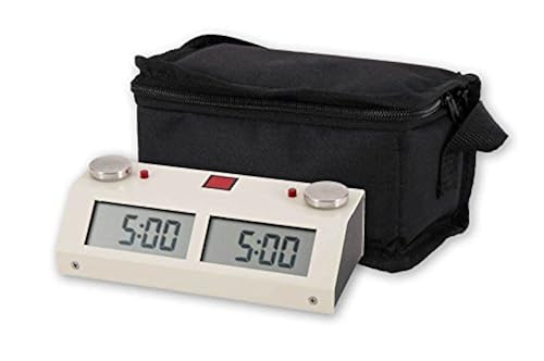 Chronos GX Digital Game Chess Clock - Touch - White with Carrying Bag ...