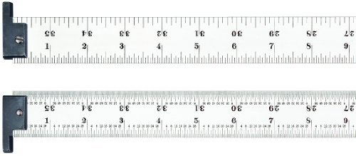 Starrett CH604R-36 Spring Tempered Steel Rule With Inch Graduations ...