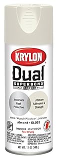 Krylon K08802001 'Dual' Superbond Paint and Primer, Gloss Almond, 12 ...