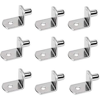 Amazon.com: 30 Pcs 6mm Shelf Pegs Heavy Duty Shelf Support L-Shaped Clips Nickel Plated for Home ...
