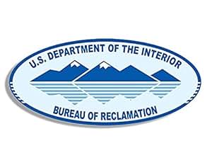 Amazon.com: OVAL Bureau of Reclamation Logo Sticker (us dept interior ...