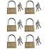 Amazon.com: Tiny Mini Brass Padlocks with Black Plastic Cover Ideal for ...