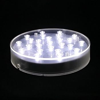 Amazon.com - ARDUX 6 inch Round 25 LED Lights Battery Powered Pedestal ...
