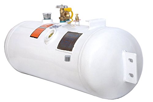Flame King YSN10 White RV Horizontal ASME LP Propane Tank (10 Gallon ...