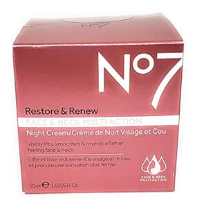 Amazon.com: No7 Restore & Renew Multi Action Night Cream - 1.69oz Night ...