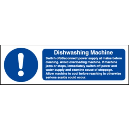 Dishwasher Machine Safety Sign 100x 300mm: Amazon.co.uk: Kitchen & Home
