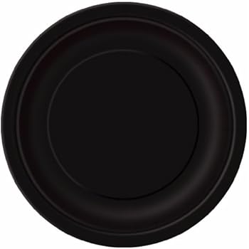 Amazon.com: Unique Industries, Cake Paper Plates, 20 Pieces - Black ...