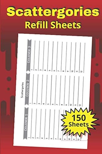 Scattergories Refill Sheets: 150 Refill Sheets for Playing ...
