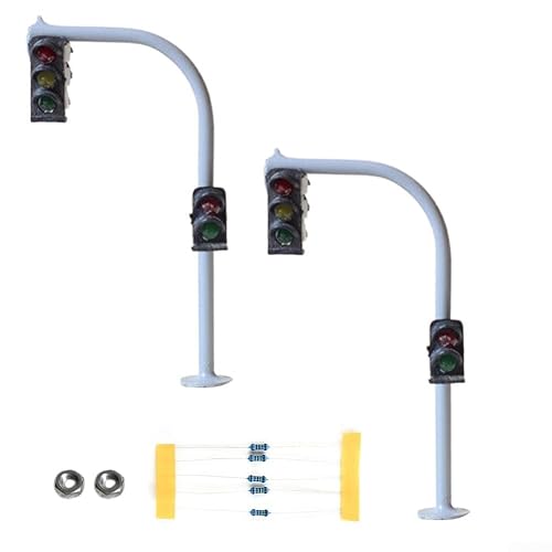 2Pcs Traffic Light Model Set with LED Pedestrian Signals Street ...